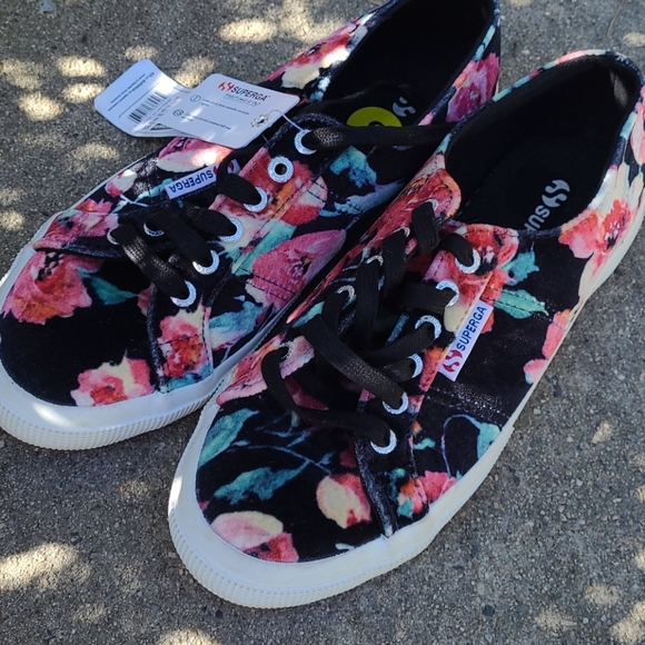 Superga | Shoes | Nwt Superga Velvet Floral Sneakers | Poshmark